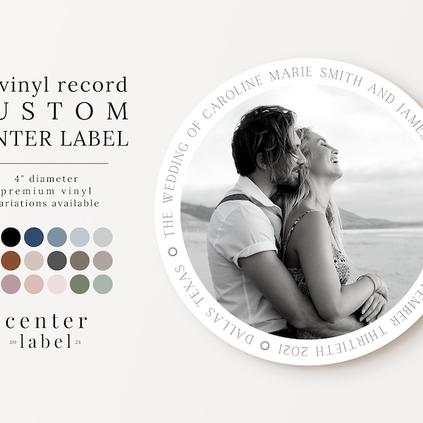 12 Record Center Label - Etsy