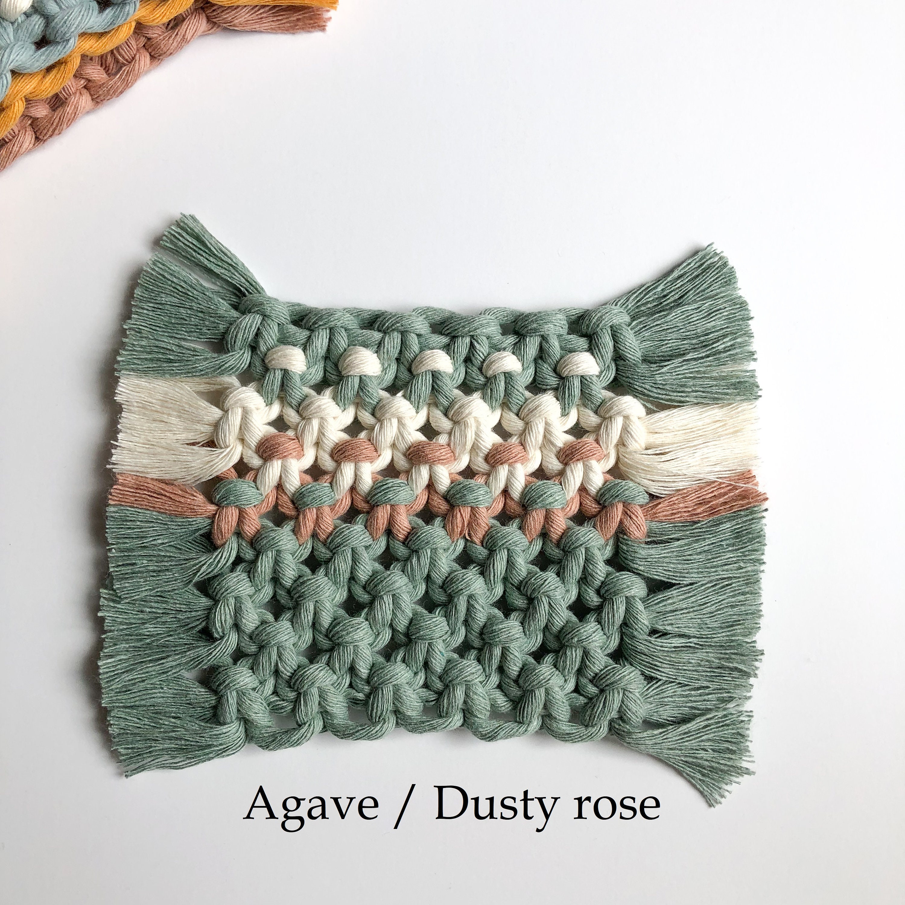 Square Macrame Coasters - Etsy