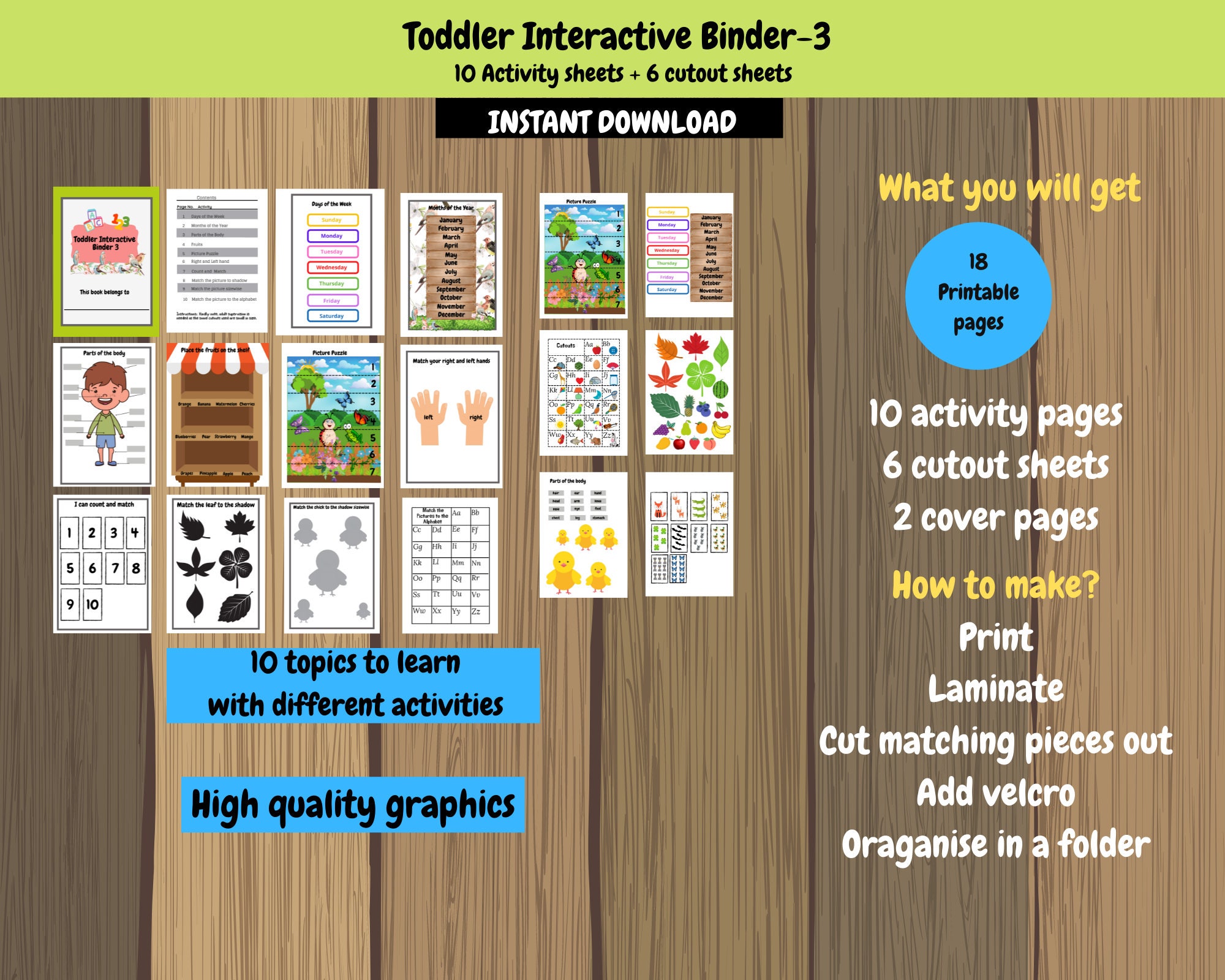 Toddler Busy Book, Busy Book Printables, Interactive Book, Preschool ...