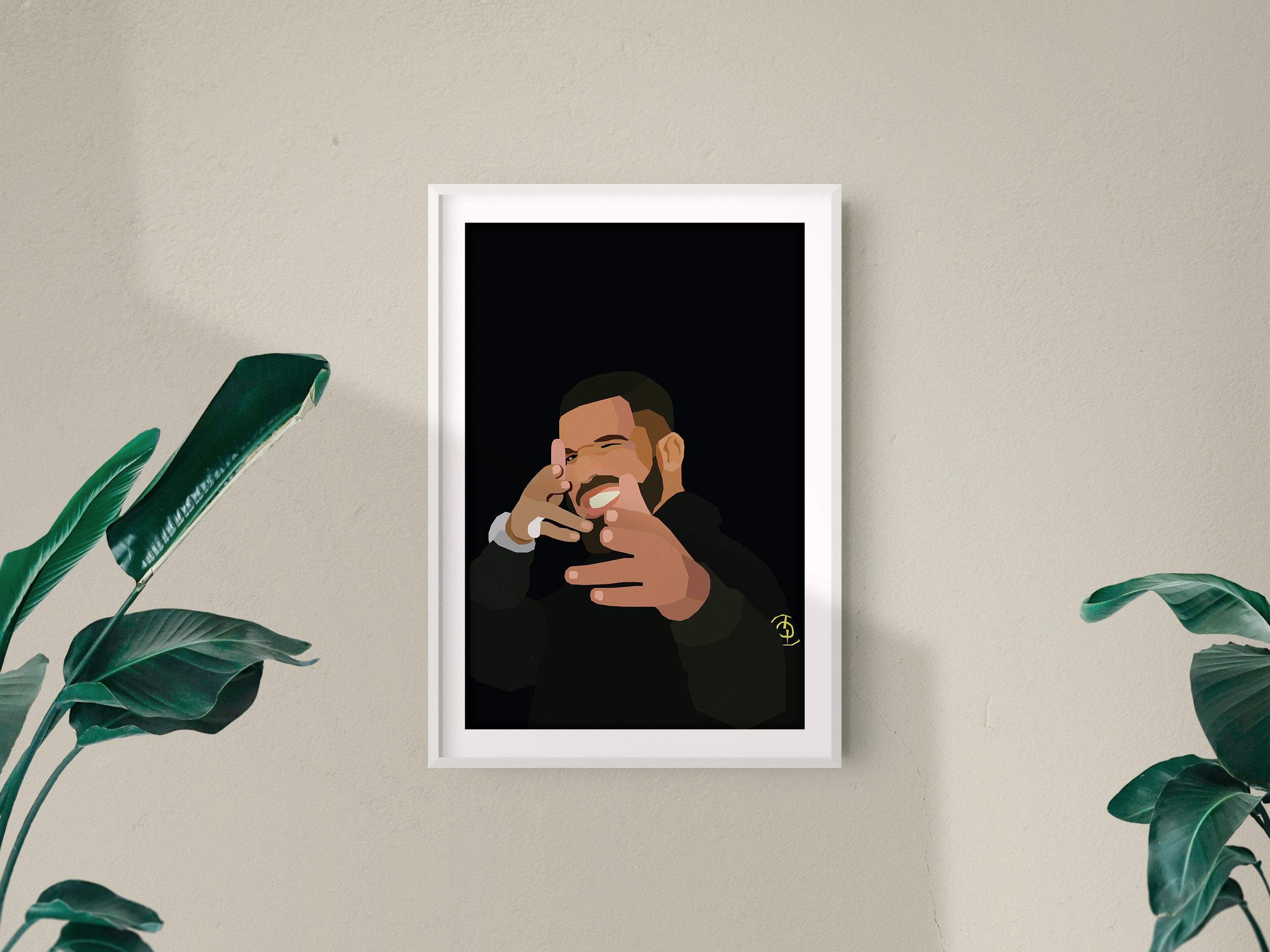 Drake Poster, Pop Culture Wall Art, Minimal Digital Print, Rap Poster ...