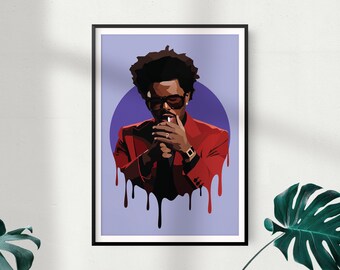 The Weeknd Wall Art - Etsy