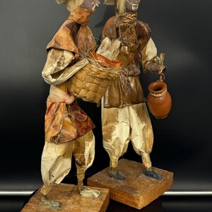 Vintage Mexican Folk Art Hand Made Paper Mache Statues 13" - Etsy