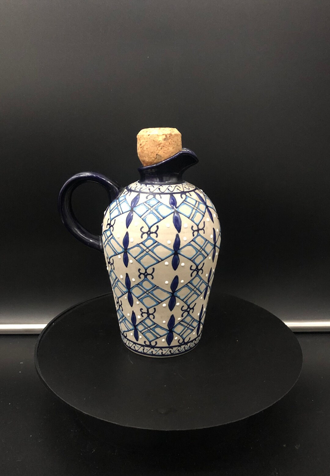 Vintage Javier Servin Hand Painted Mexico Mojolica Pottery Jug Pitcher ...