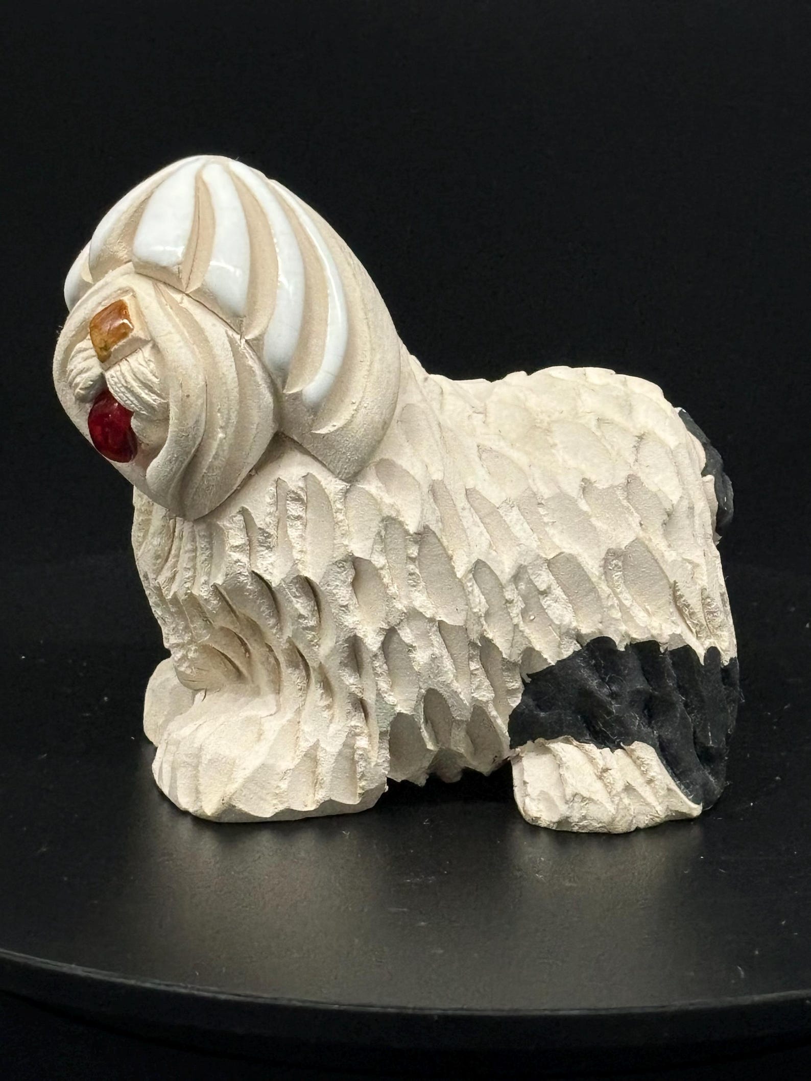 Vintage Retired Artesania Rinconada English Sheepdog With Glass Tongue ...