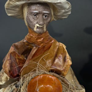 Vintage Mexican Folk Art Hand Made Paper Mache Statues 13" - Etsy