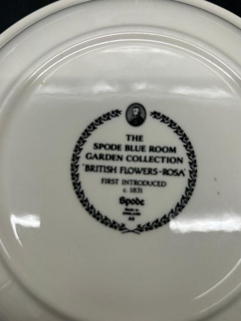 Vintage Spode Blue Room Garden Collection British Flowers-rosa C1831 ...