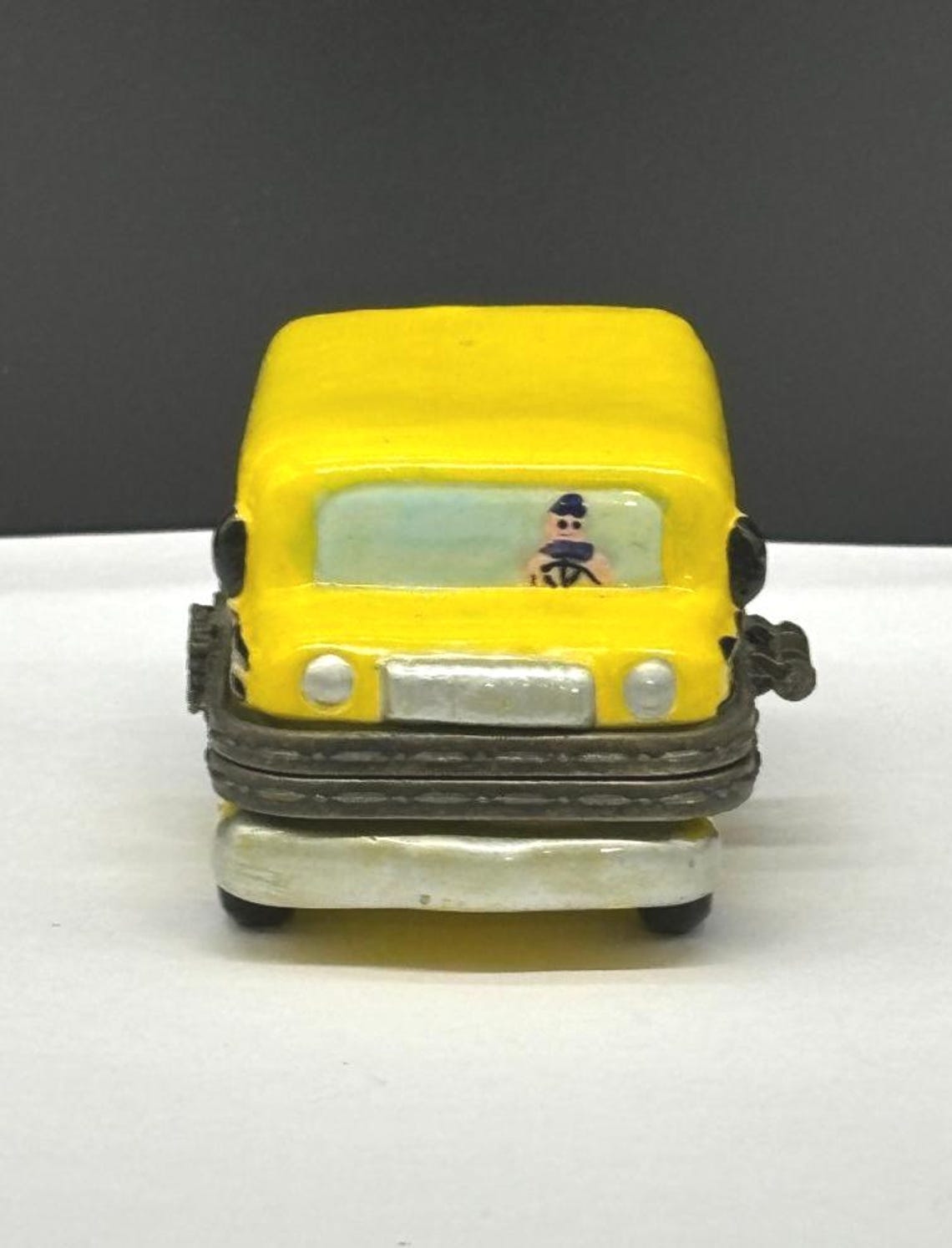 Vintage School Bus Porcelain Hinged Trinket Box Miniature - Etsy