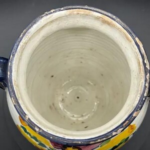 Vintage Cellini Italian Hand Painted Pottery Urn Vase 6.5" X 6.5 Signed ...