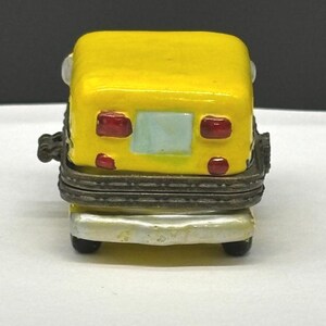 Vintage School Bus Porcelain Hinged Trinket Box Miniature - Etsy