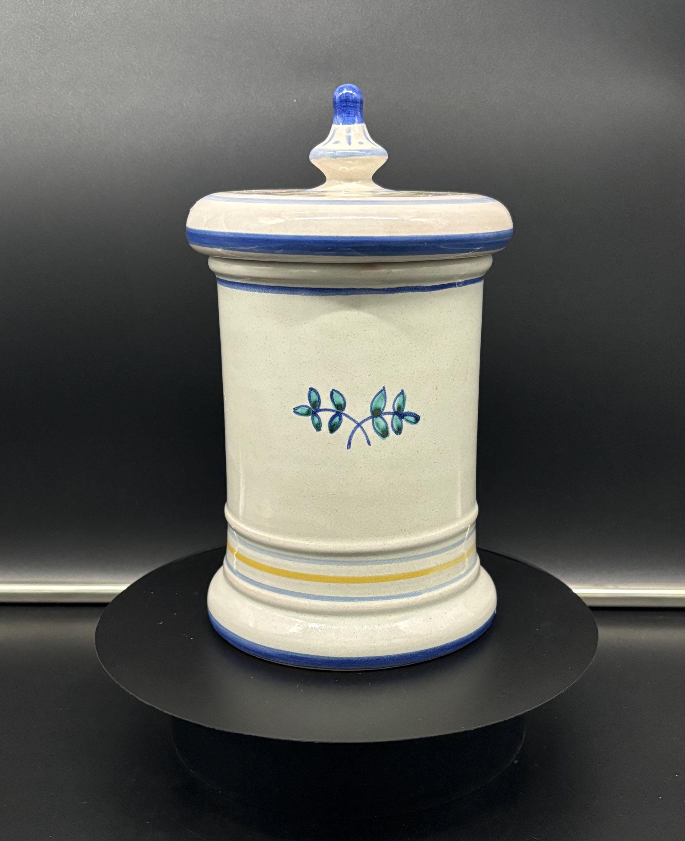 Vintage Italy De Ruta Hand Painted Lidded Caffe Jar Pantry Artist ...