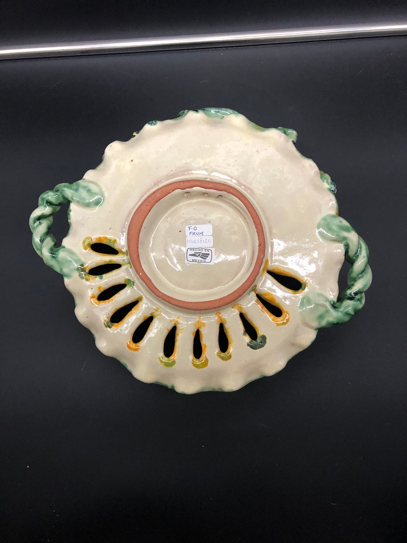 MELLADO Mexican Collectible Majolica Art Pottery High Relief Plate 1970 ...