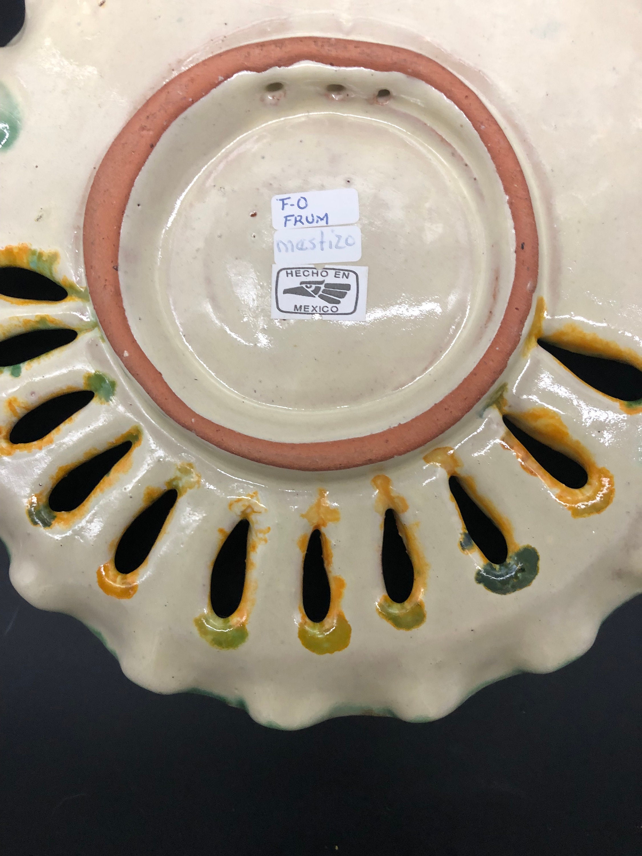 MELLADO Mexican Collectible Majolica Art Pottery High Relief Plate 1970 ...