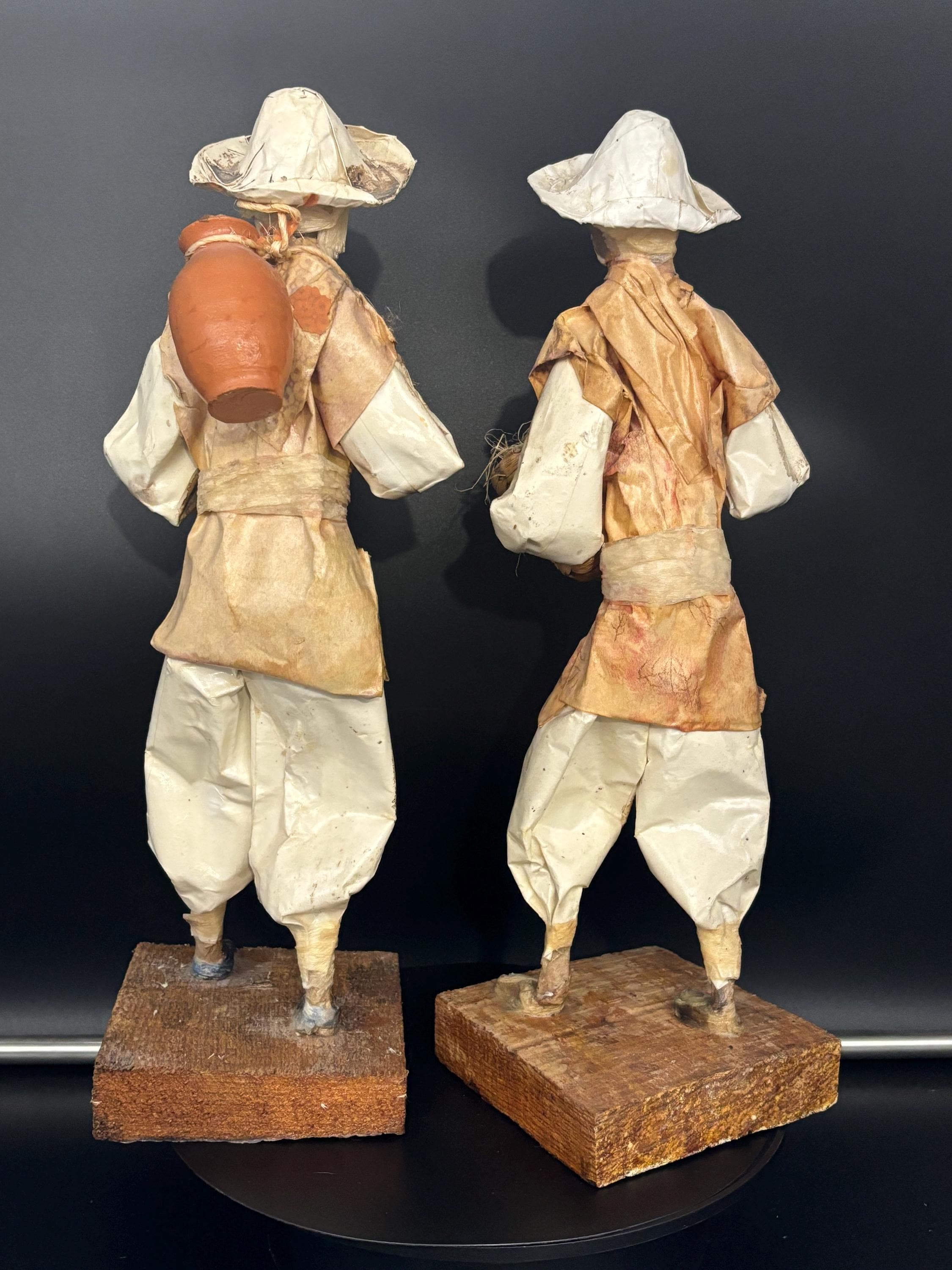 Vintage Mexican Folk Art Hand Made Paper Mache Statues 13" - Etsy
