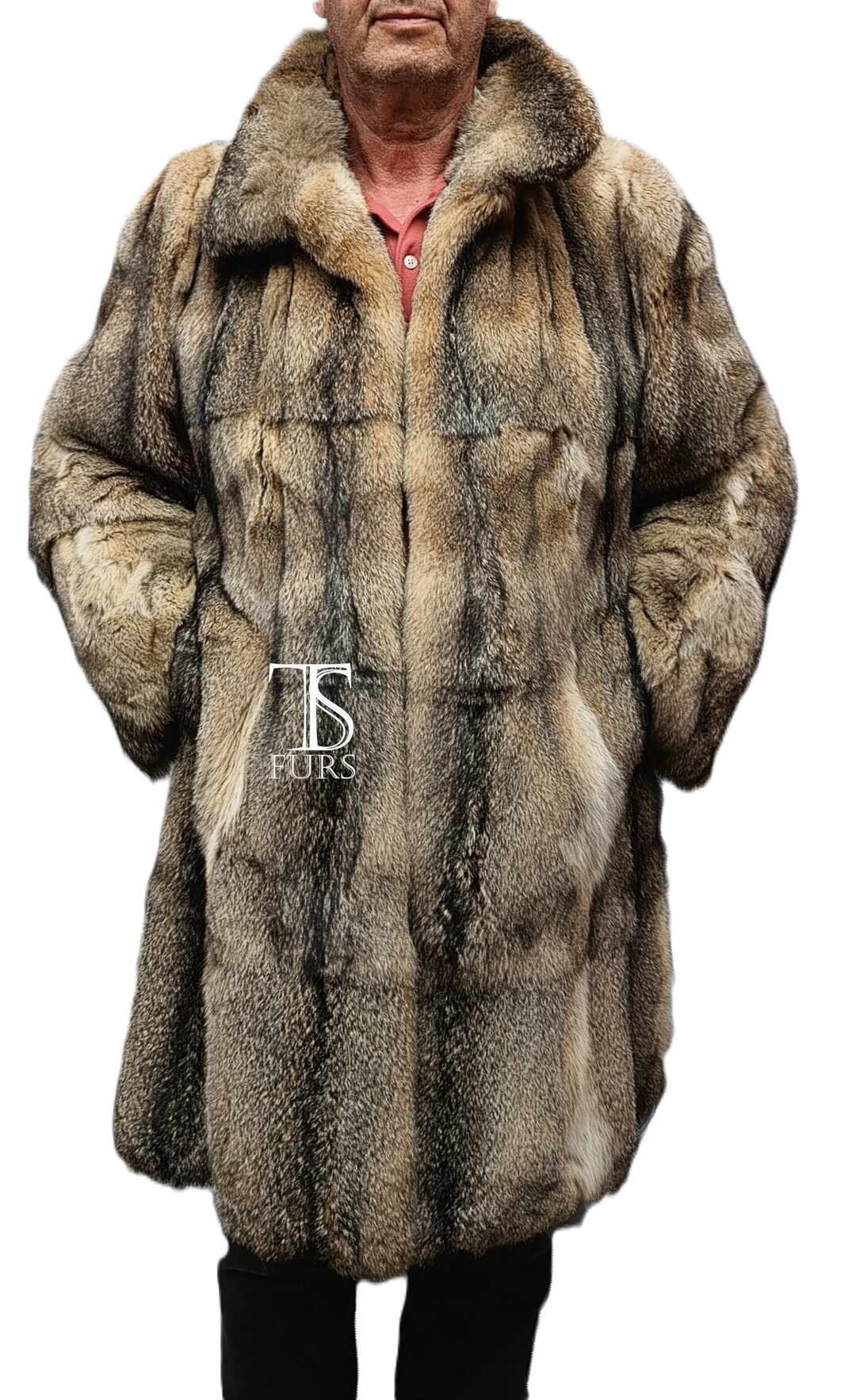 Mens Brand New Jacket Full Skin, Real Fox Fur Jacket, New Real Natural ...