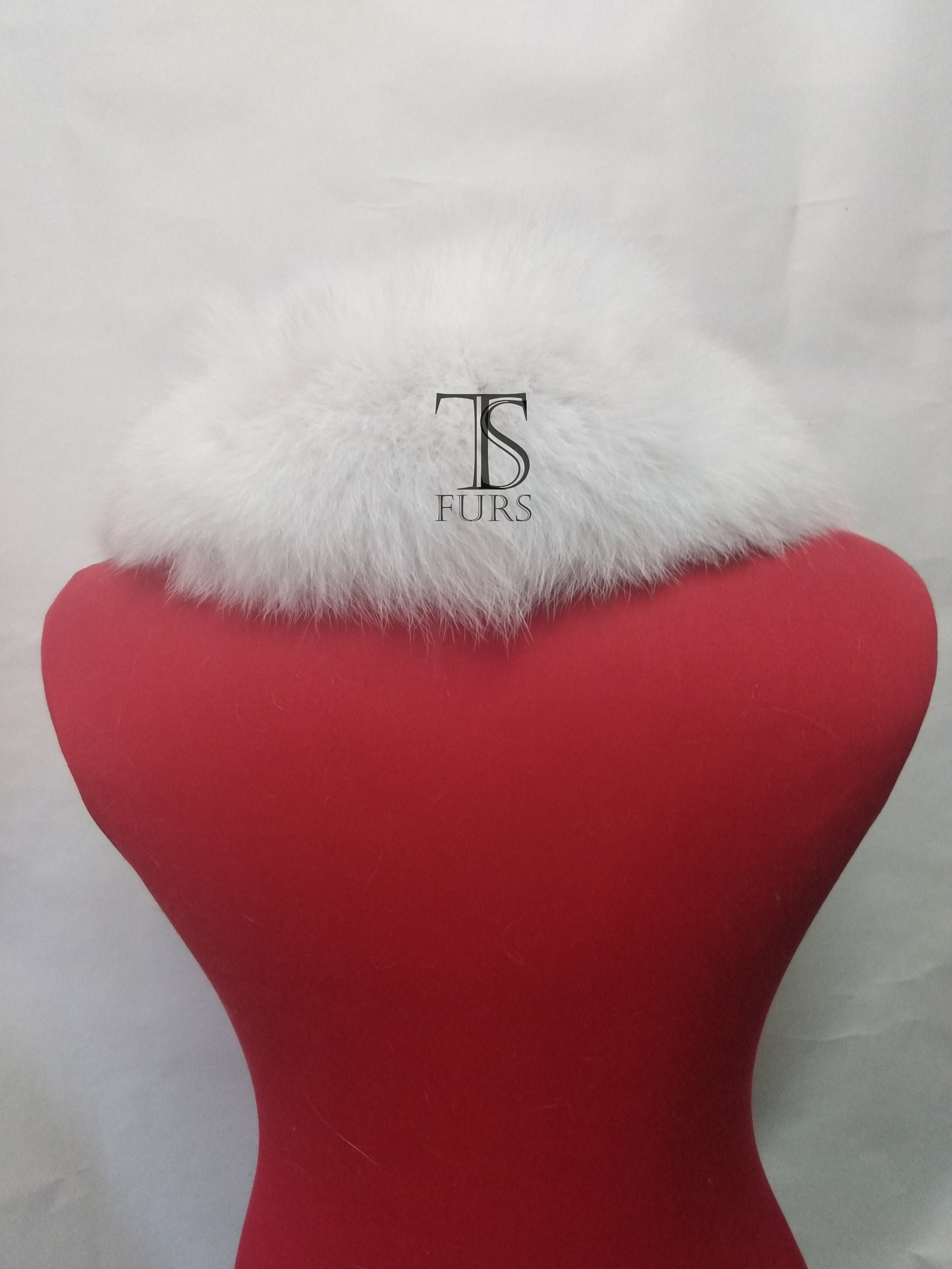Genuine White Real Fox Fur Collar. Handmade. Unisex Collar, Brand New ...