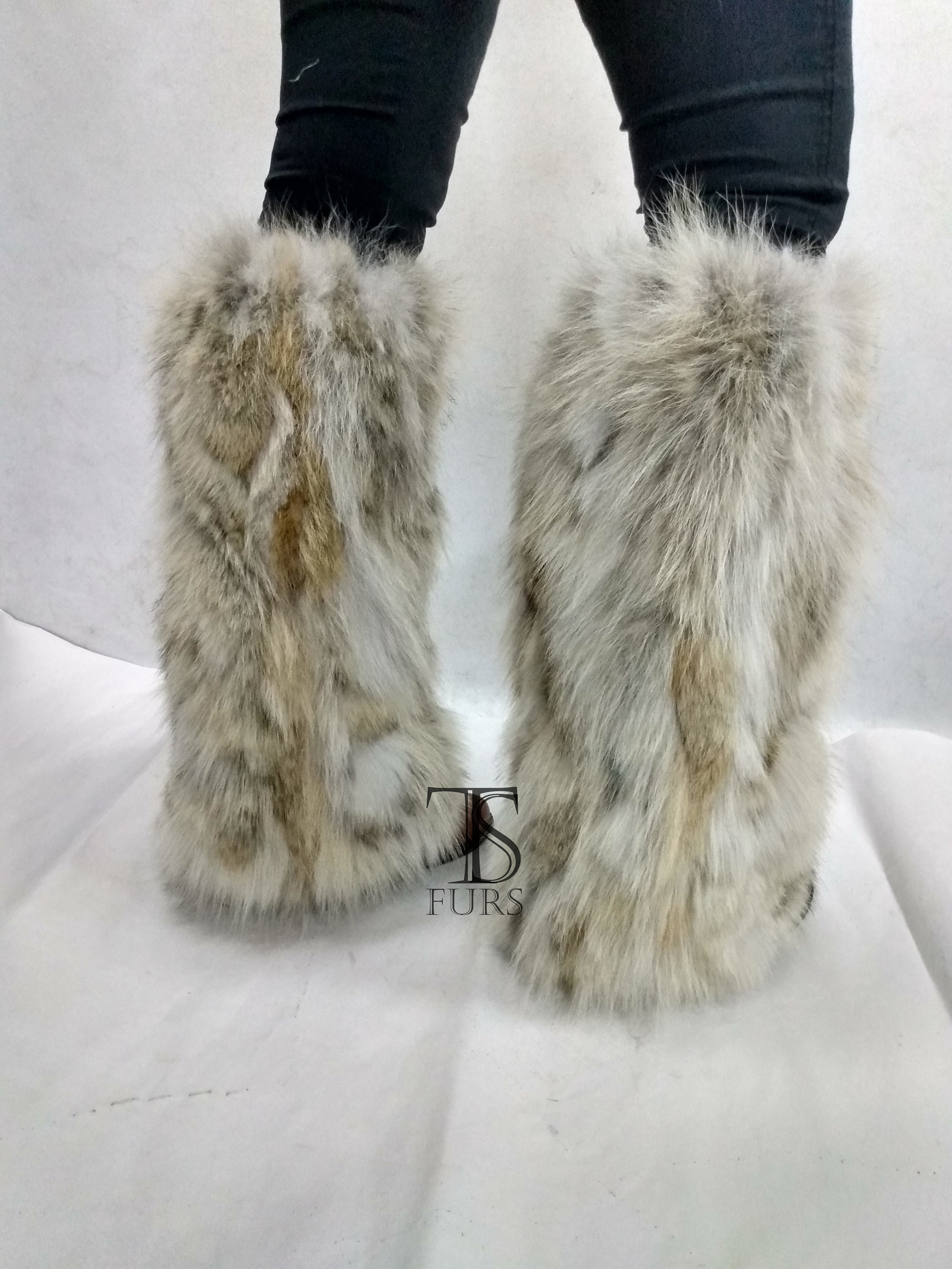 Real Fox Fur Leg Warmer / Fur Leg Cuffs / Fur Boot Covers / Winter ...