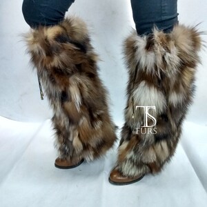 Real Fox Fur Leg Warmer.fluffy Leg Warmer. Handmade. Fur Leg Cuffs.fur ...