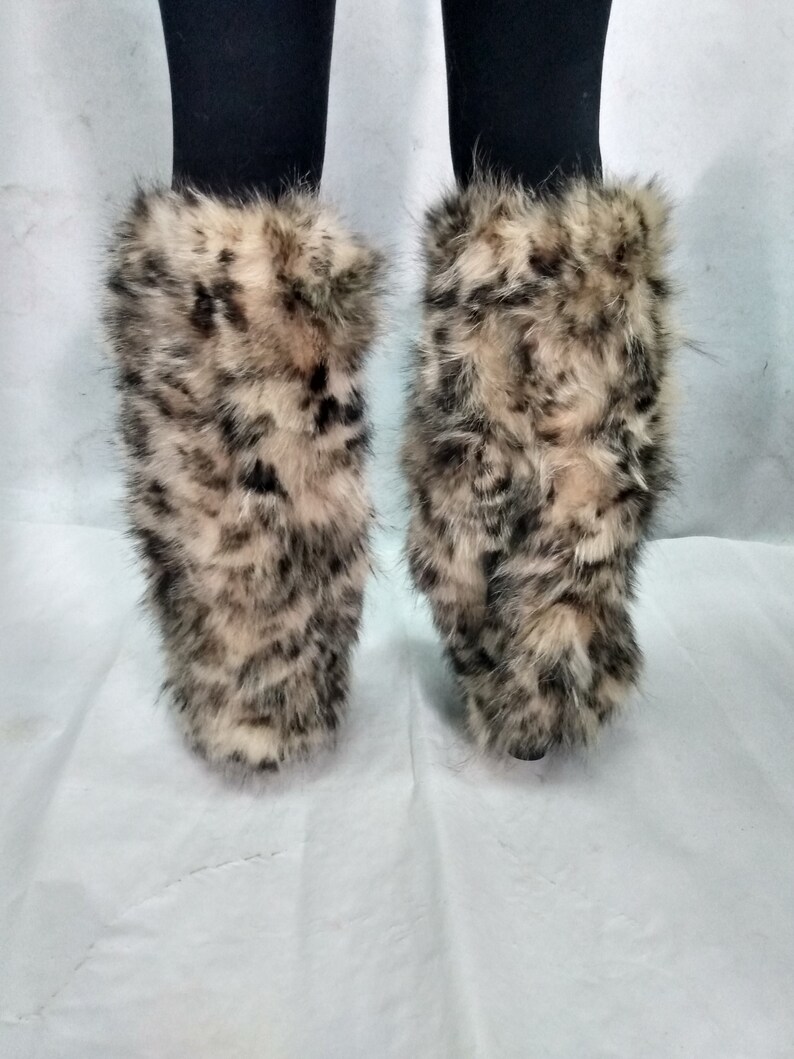 Real Fox Fur Leg Warmer / Fur Leg Cuffs / Fur Boot Covers / - Etsy