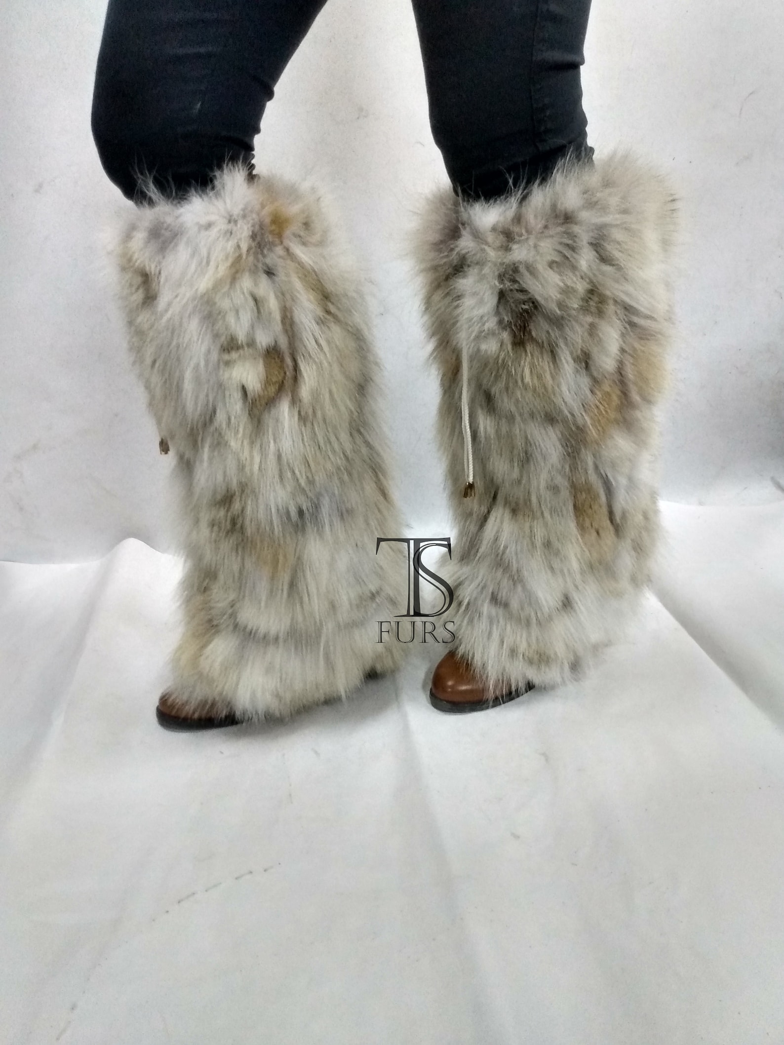 Real Fox Fur Leg Warmer / Fur Leg Cuffs / Fur Boot Covers / Winter ...