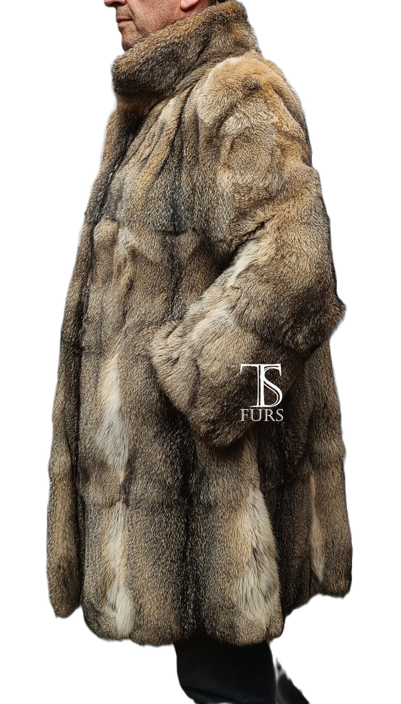 Mens Brand New Jacket Full Skin, Real Fox Fur Jacket, New Real Natural ...