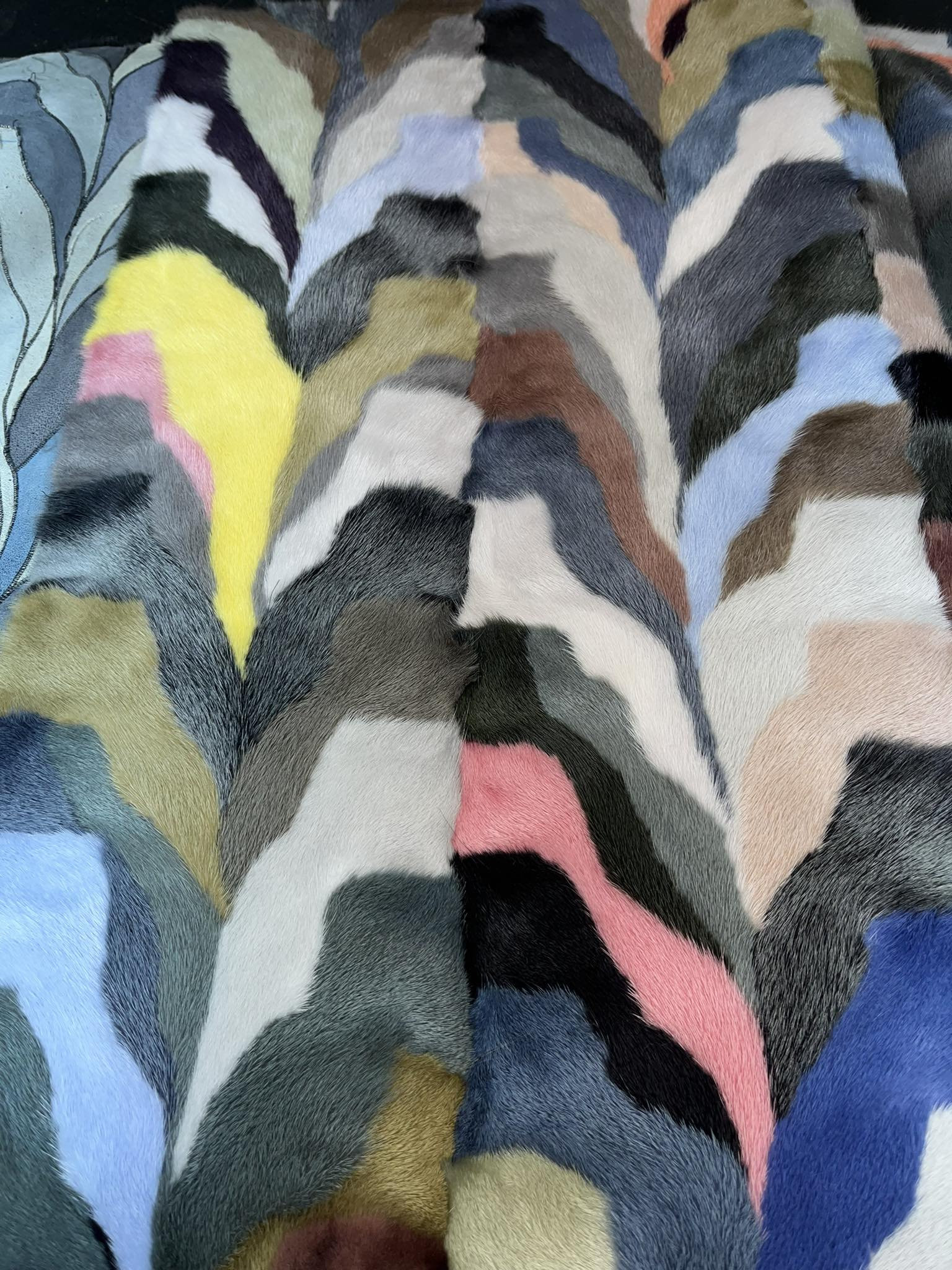 Real Mink Fur Jackets in Gray Color, With Fox Collar. Enjoyable Street ...