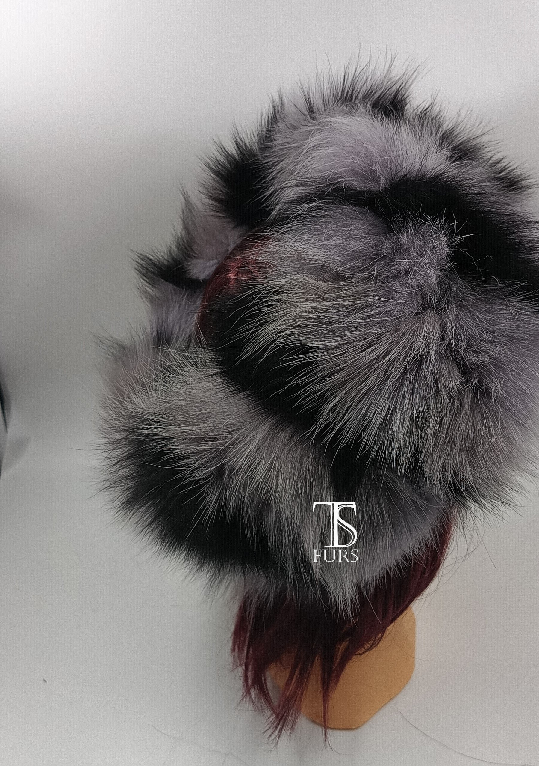 Headband or Collar Made of Genuine Fox Fur. Elastic Round Winter Fur ...