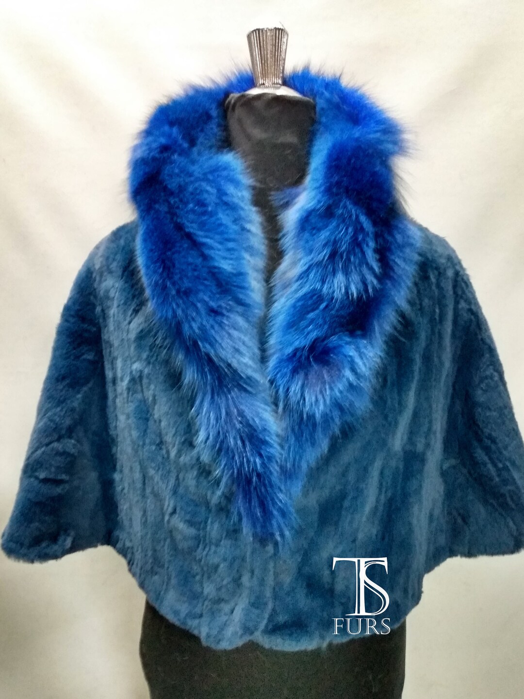 Real Rabbit Sheared Fur Cape,stole,cloak,poncho,womens Brand New Shawl ...