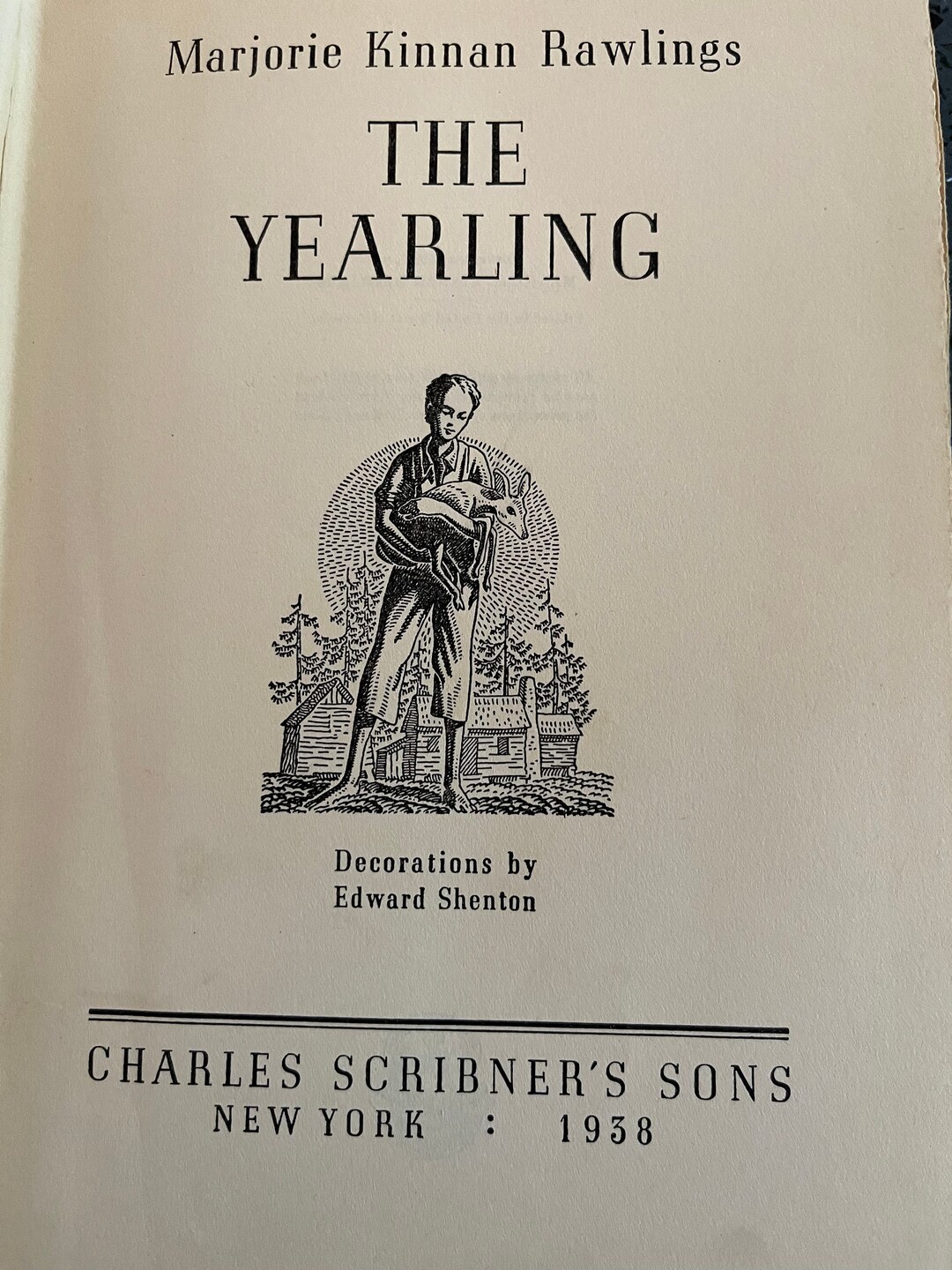 The Yearling by Marjorie Kinnan Rawlings Charles Scribner's Sons, New ...