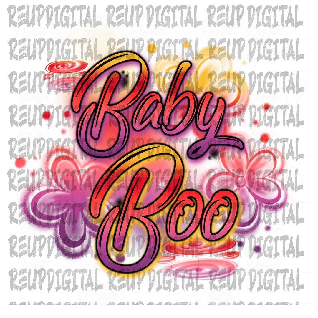 Airbrush Baby Boo PNG: Girl Design (digital File) - Etsy