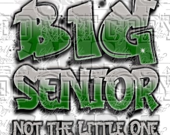 The Fresh Senior, Graduation, Senior Shirt, Airbrush Design, Digital ...