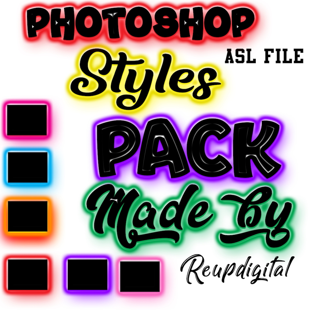 Airbrush Photoshop Text Styles: 15 Unique Effects (ASL/ZIP) - Etsy