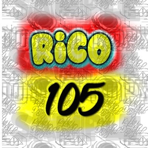 Rico Paid and Full Png ||bootleg Style Png Sublimation - Etsy