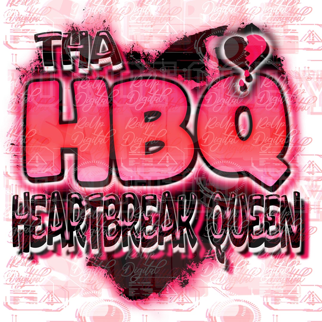 Airbrush HBQ Heartbreak Queen Design Png for Valentine's Day. Perfect ...