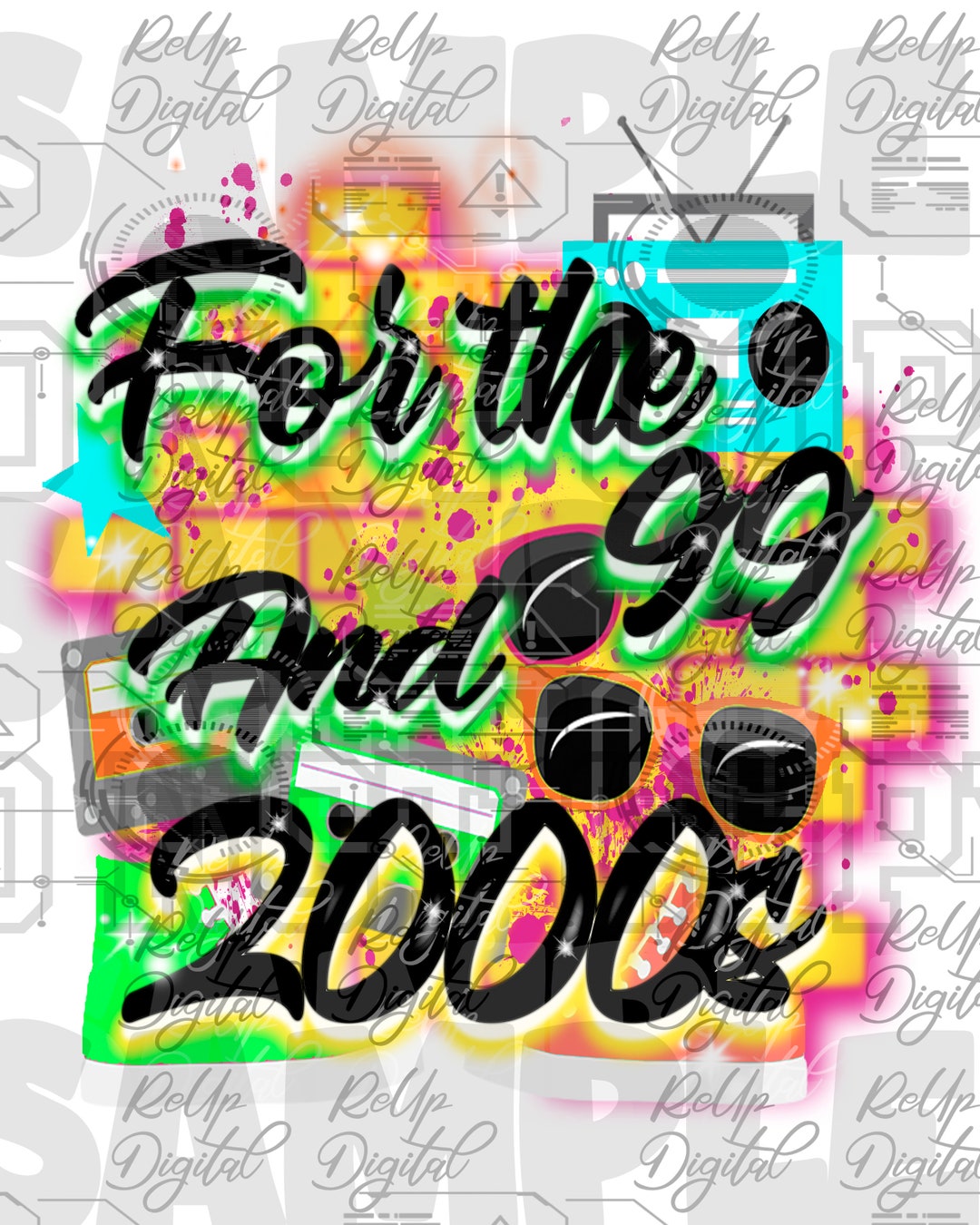 99 and 2000s Png |hip Hop Png ,sublimation Airbrush Png (THIS is Not a ...