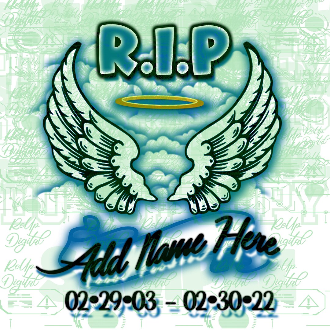 Custom in Loving Memory Airbrush DESIGN Png File Only - Add Name ...