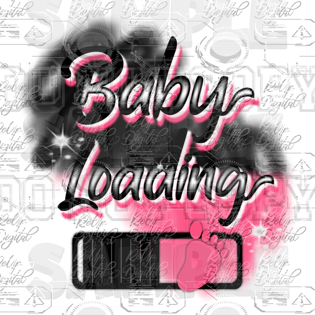 Baby Loading Design - Adorable Pregnancy Announcement Graphic - Etsy