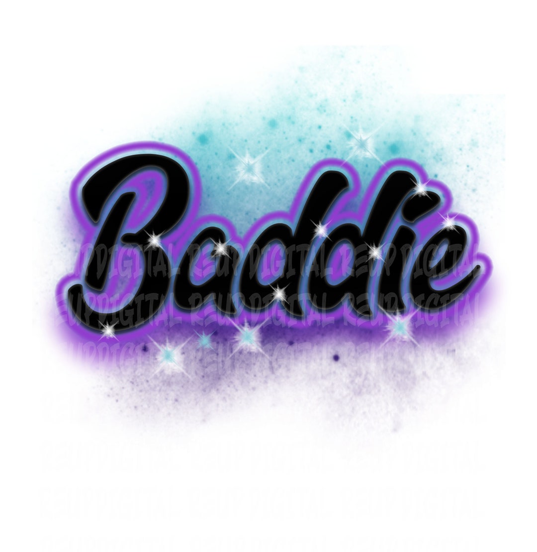 Purple Baddie Airbrush Design: Sublimation PNG (digital Download) - Etsy