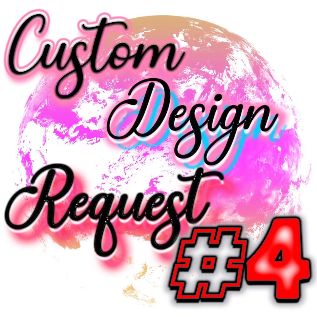 Custom Design Add-on: Name & Color Change (PNG, JPEG) - Etsy