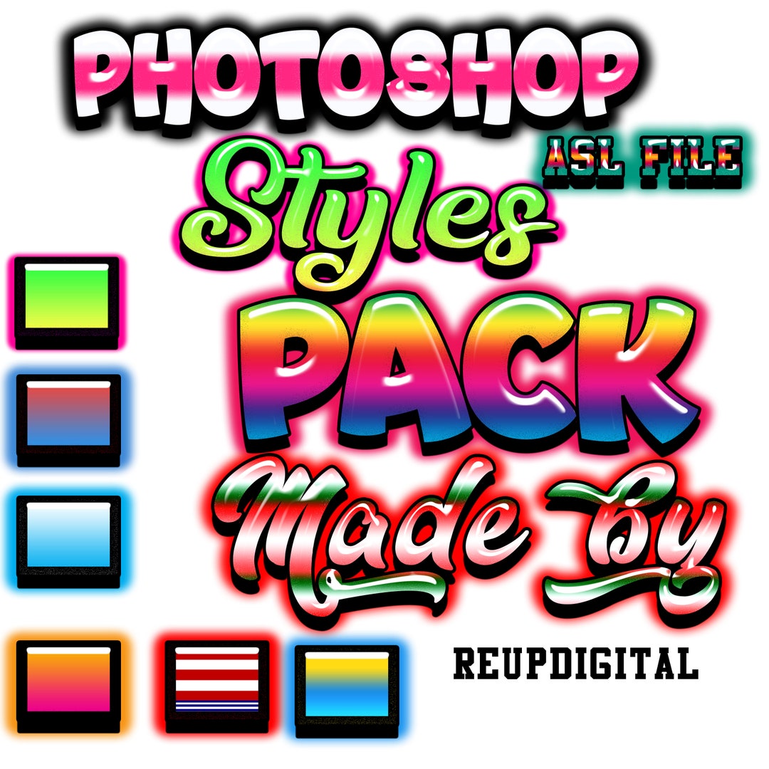 Graffiti Photoshop Text Styles: 15 Unique Airbrush Effects (ASL/ZIP) - Etsy