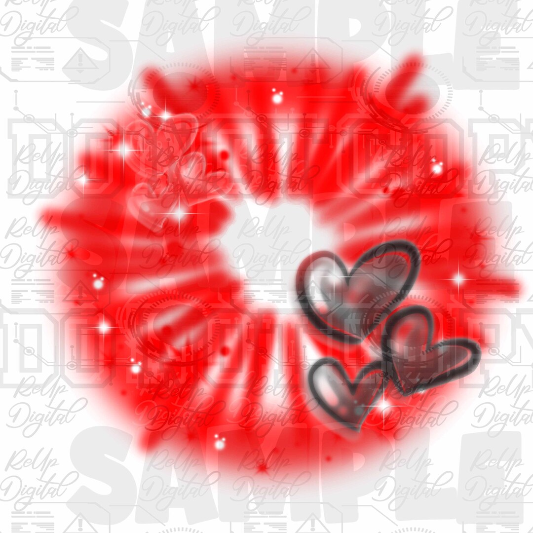 Red Airbrush Graffiti Wall Background: Sublimation Design (PNG Digital ...