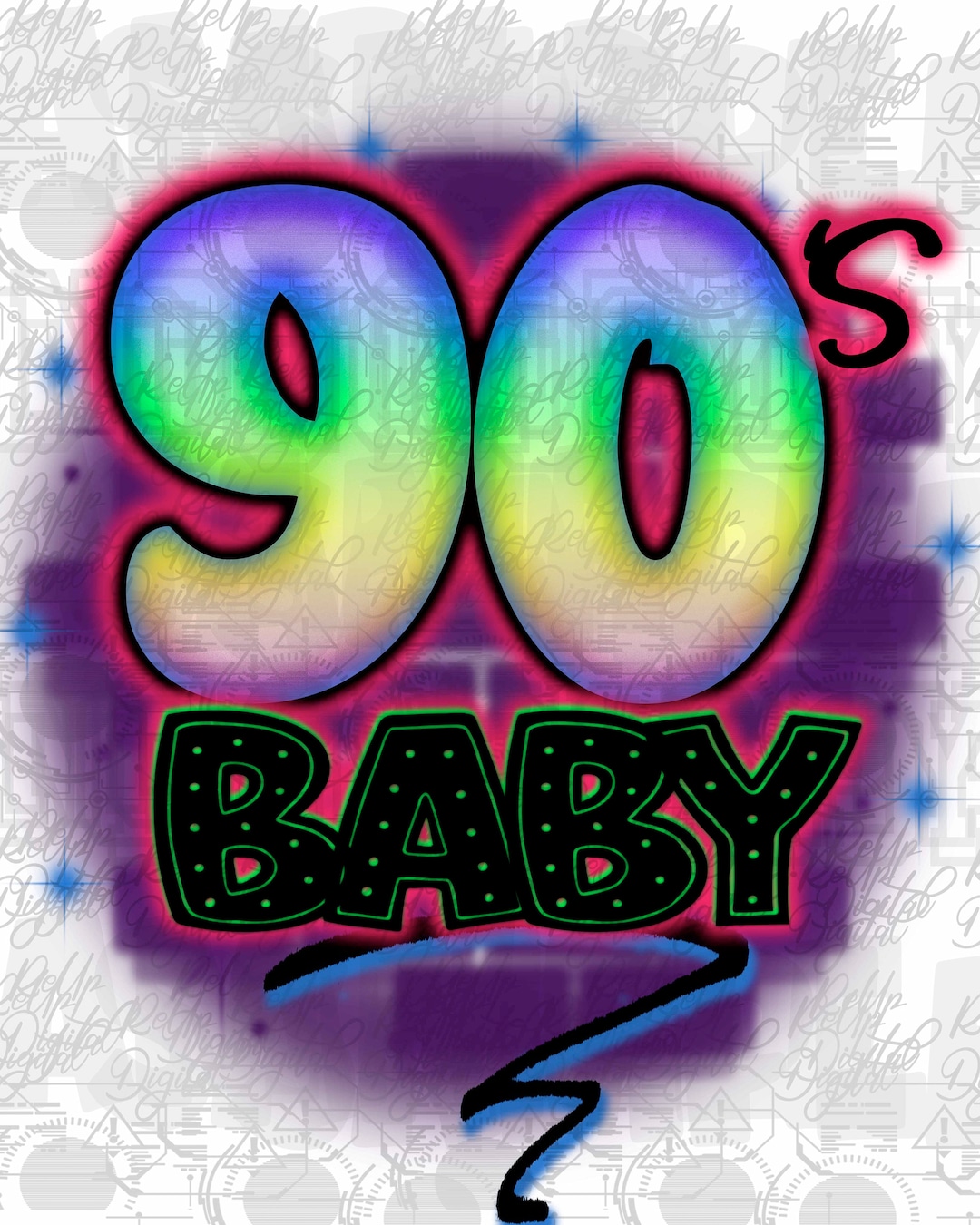 90s Baby PNG: Retro Sublimation/dtf Design - Etsy