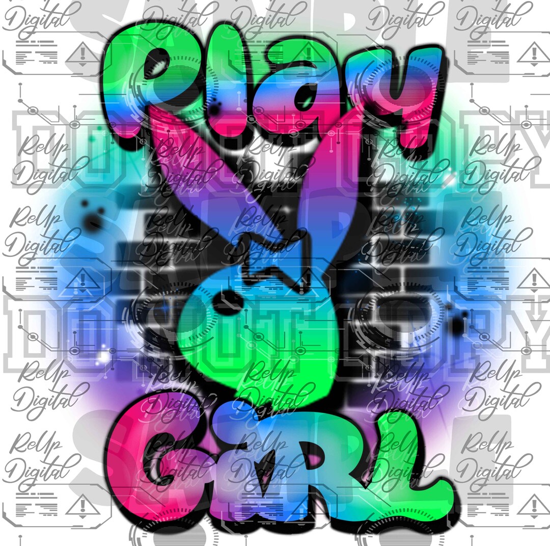 Player Rabbit Girl PNG Airbrush Design - Gaming Bunny Artwork - Etsy