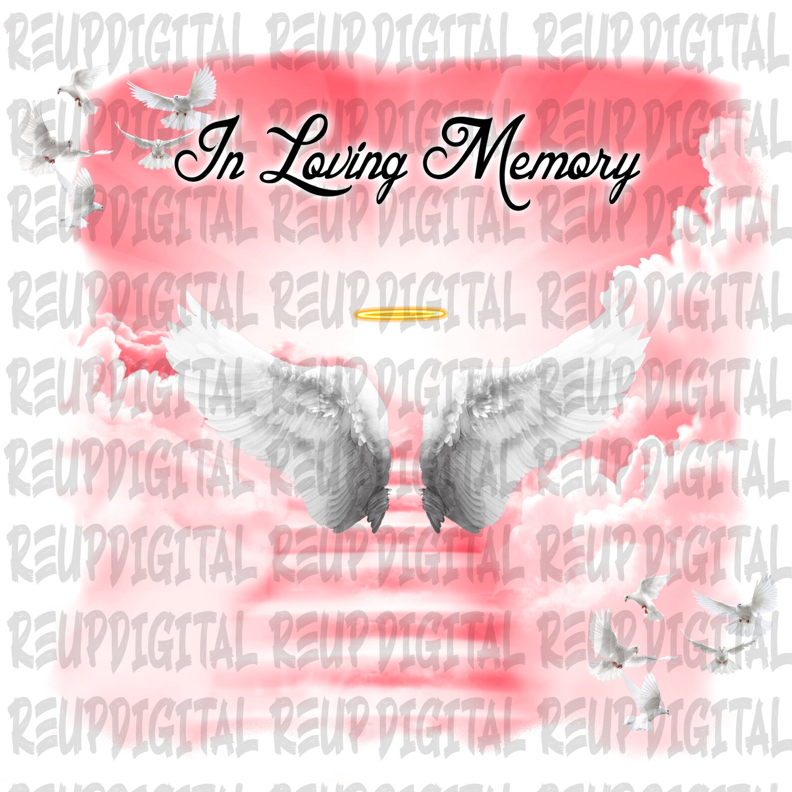 In Loving Memory Pink airbrush Pngdigital - Etsy