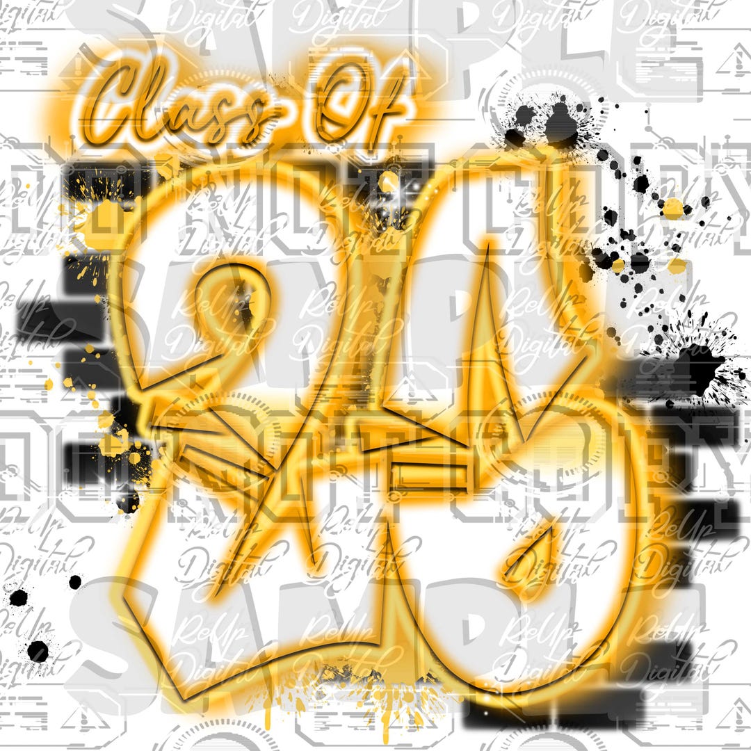 Senior 2026 Airbrush Design - Graffiti Art PNG for High School ...