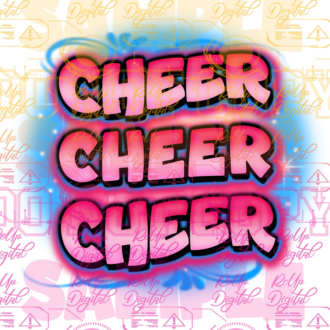 Cheerleader Png Airbrush Design Cheer Mom-great for Dtf an Sublimation ...