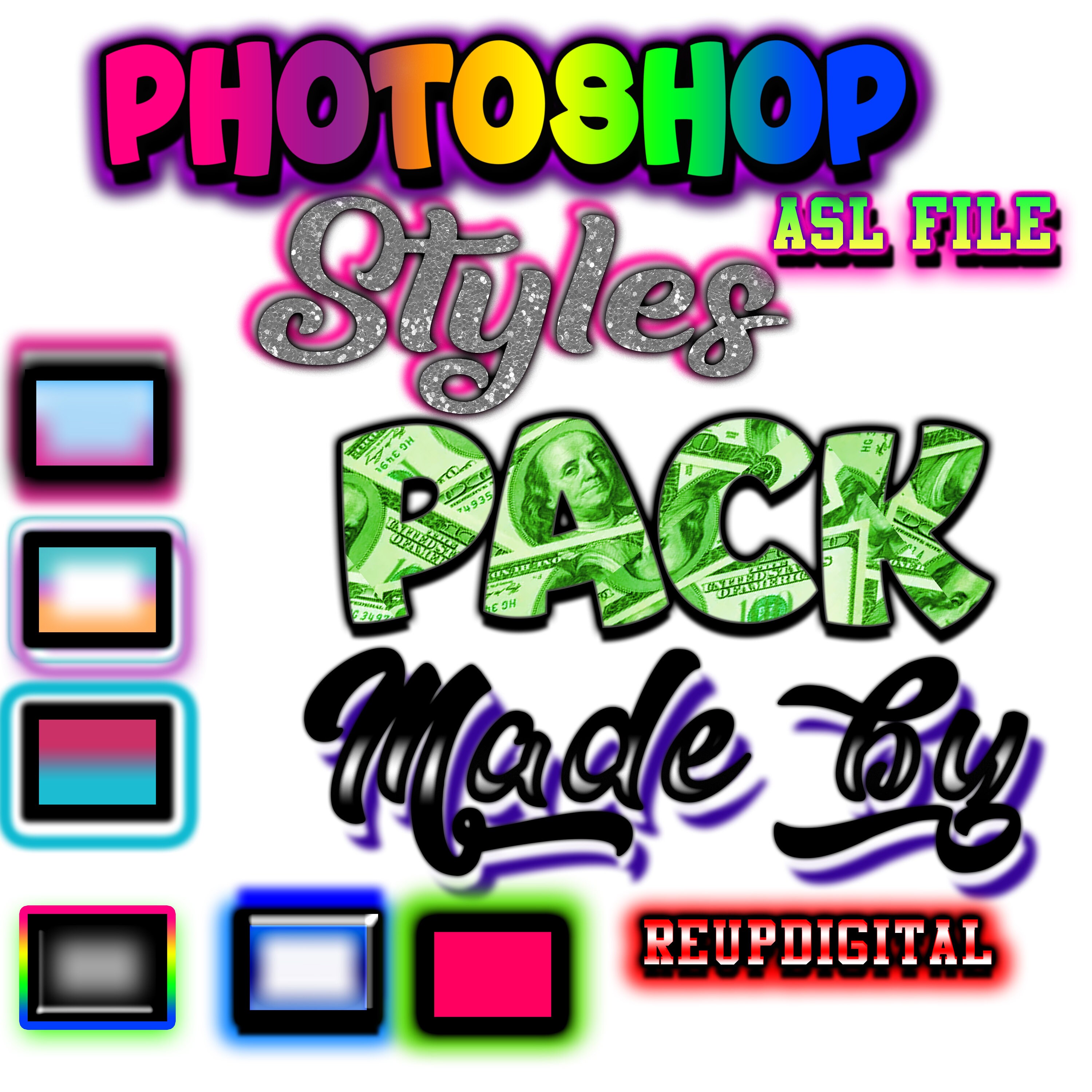 Graffiti Photoshop Text Styles: 15 Unique Airbrush Effects (ASL File ...