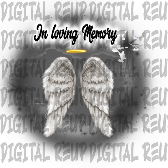 In Loving Memory airbrush Pngdigital - Etsy