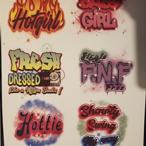 Custom Airbrush Name Design: Vertical PNG File - Etsy