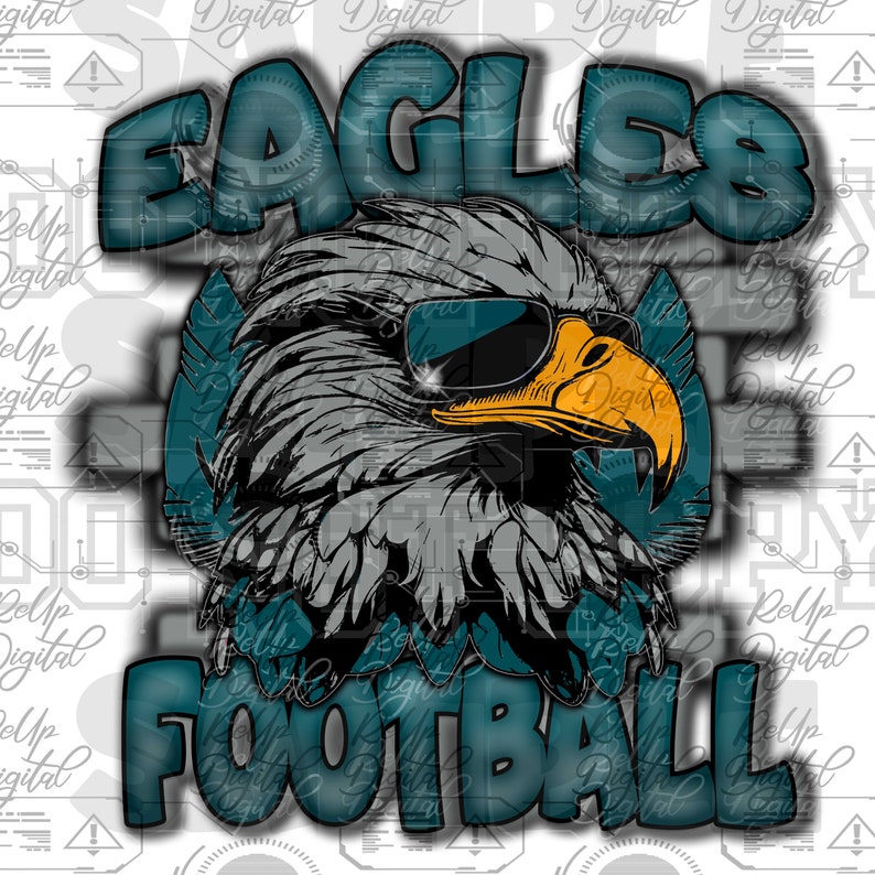 Eagles Football Team Airbrush Png - Etsy