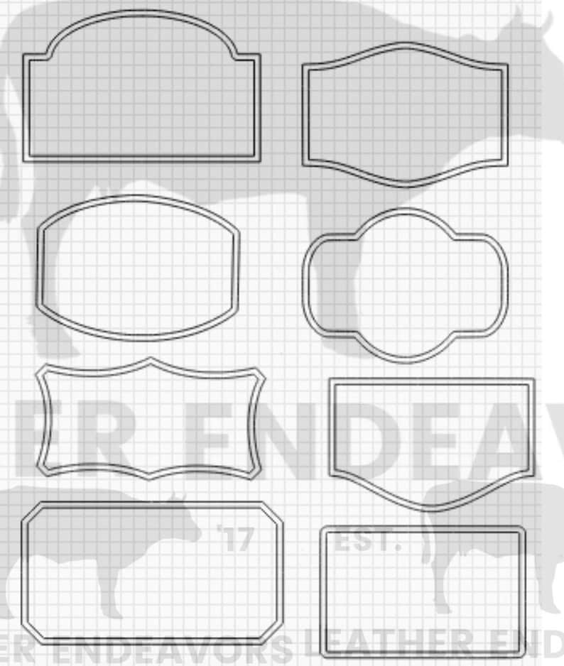 Leather Hat Pacth Svg File With Stich Line. - Etsy